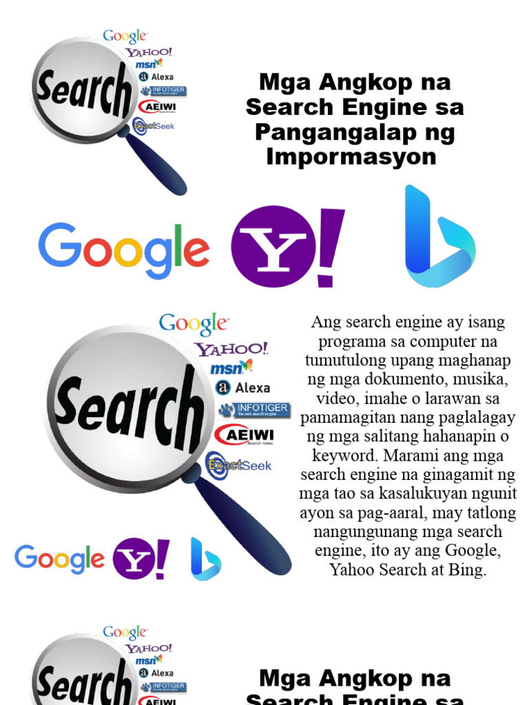 Mga Angkop Na Search Engine Sa Pangangalap NG | PDF