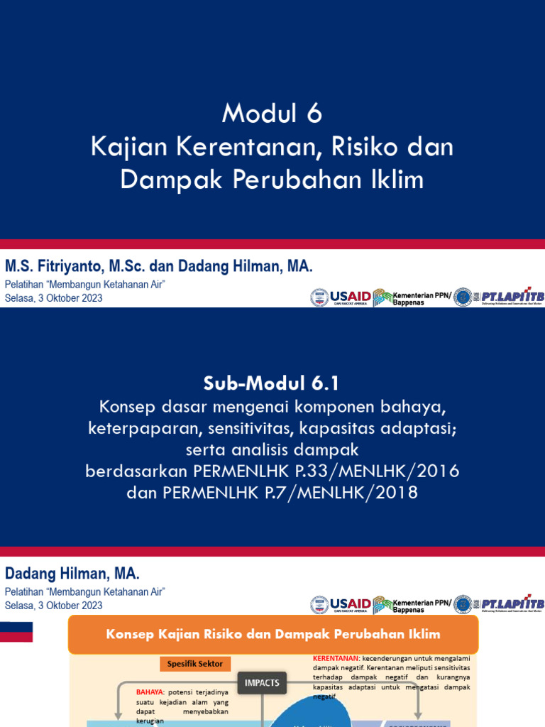 Modul 6.1 - Kajian Kerentanan, Risiko Dan Dampak Perubahan Iklim | PDF Modul 6.1 - Kajian Kerentanan, Risiko Dan Dampak Perubahan Iklim | PDF