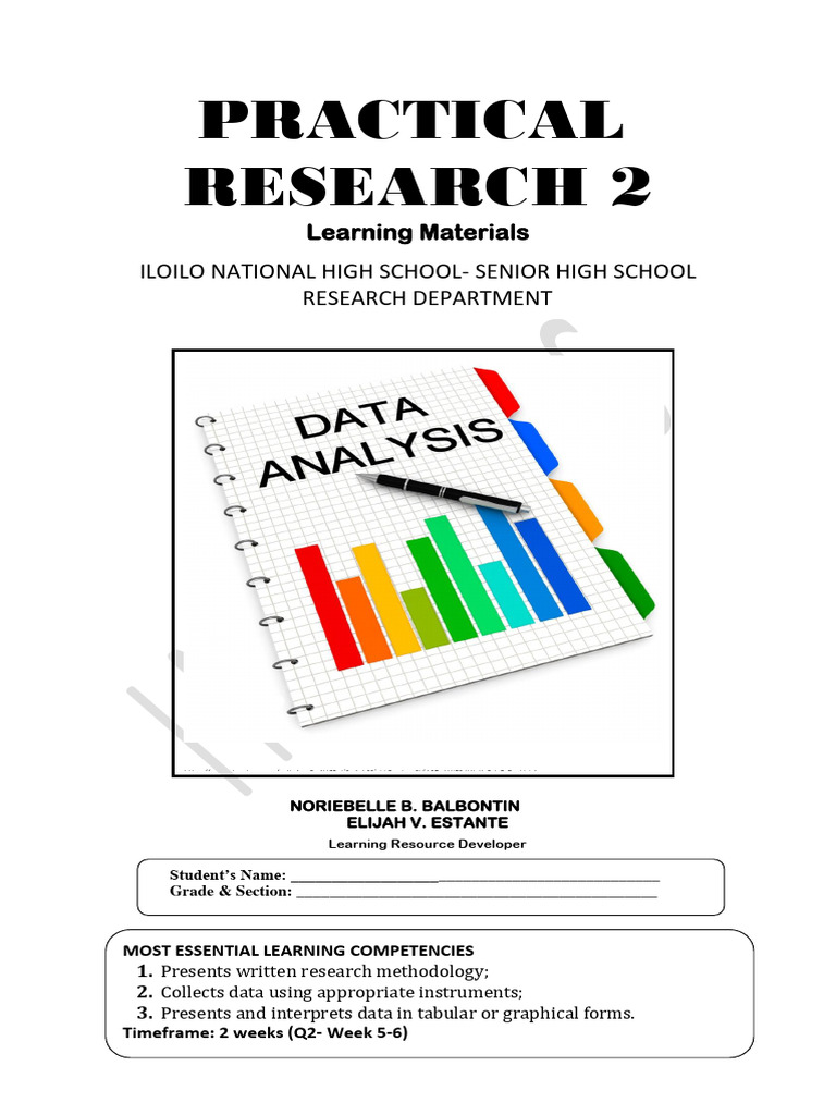 Q2 PR-2-Week-5-6-Data Analysis | PDF | Survey Methodology | Questionnaire