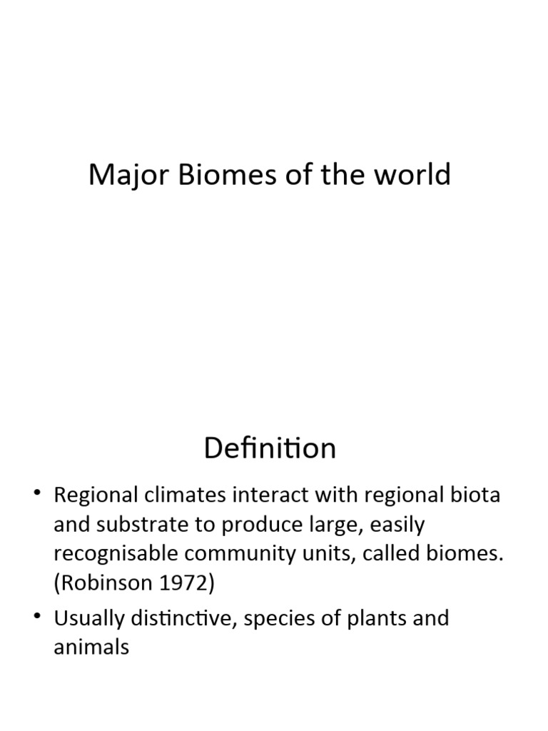 Major Biomes of The World | PDF | Grassland | Forests