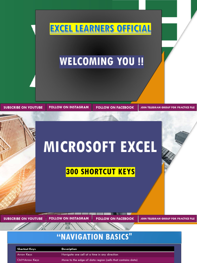 MS Excel Shortcut Keys | PDF