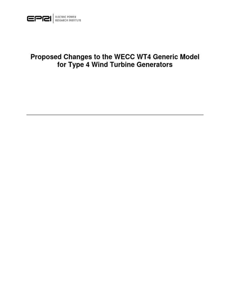 Report On WT4 Model Description PP012313 | PDF | Science & Mathematics | Technology & Engineering