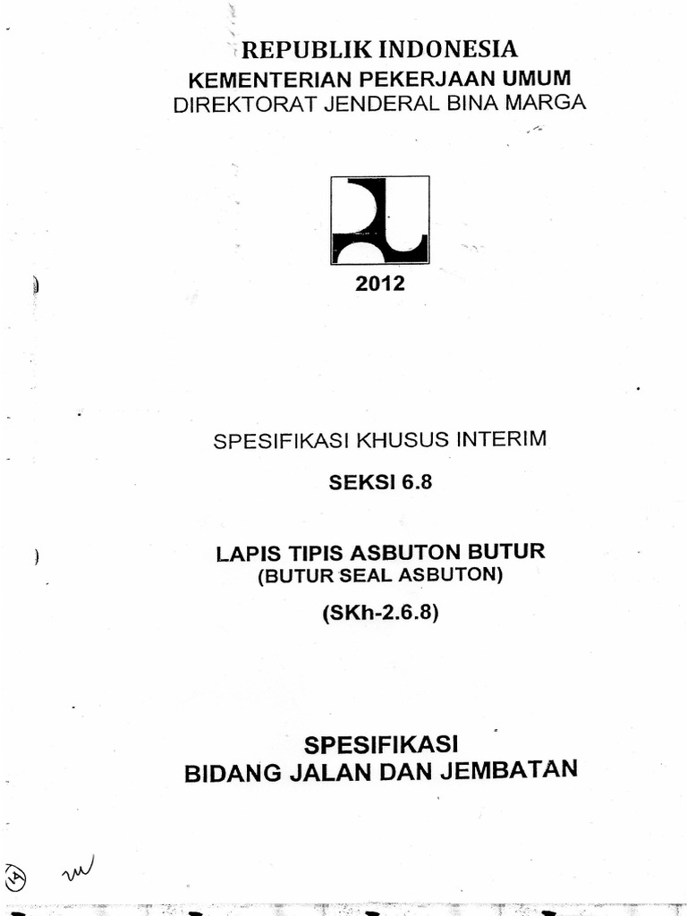 Spesifikasi Khusus Interim Butur Seal Asbuton - 2012 (Kementerian ...