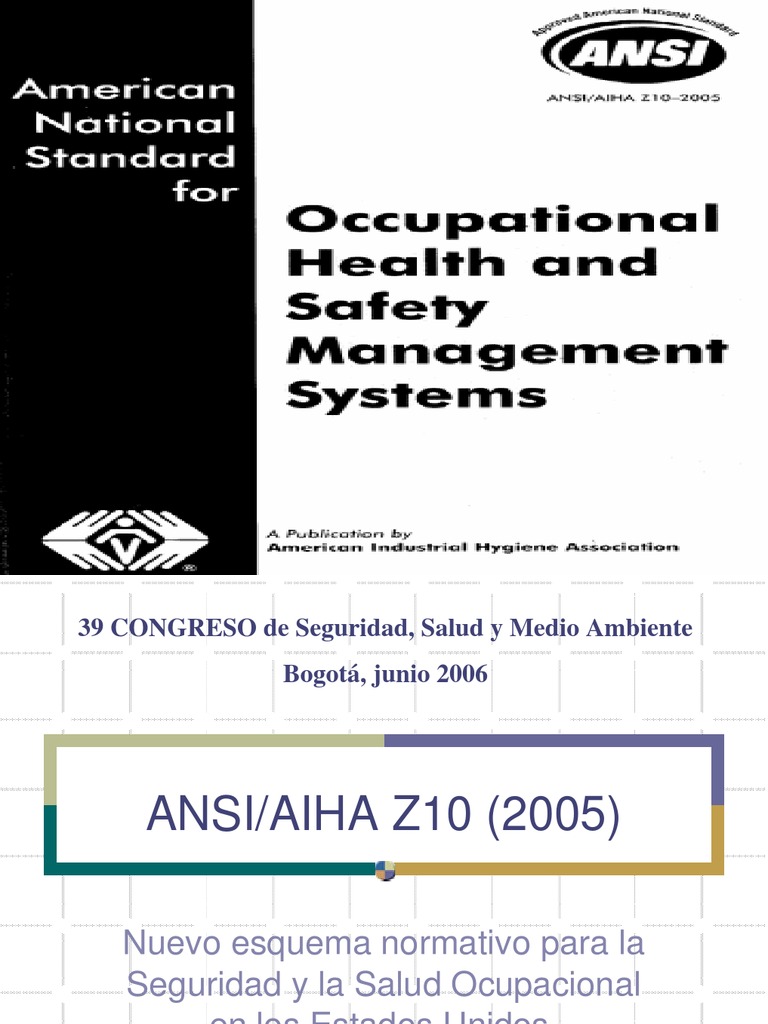 ANSI-Z10.soporte | PDF | Salud y bienestar | Medicina