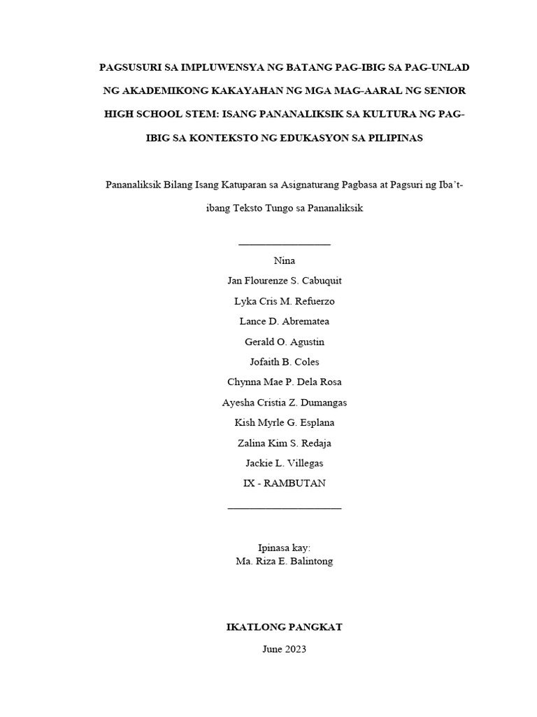 Pagpag Research | PDF