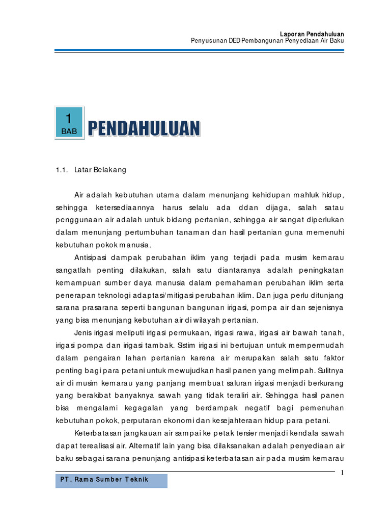 Lap Pendahuluan Rama Sumber Teknik DED Airbaku | PDF