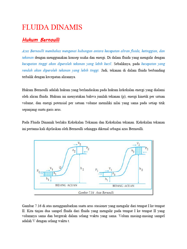 Hukum Bernoulli | PDF | Sains & Matematika