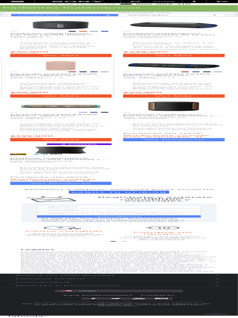 Parlantes Inalámbricos Sony Store Chile - Sony | PDF