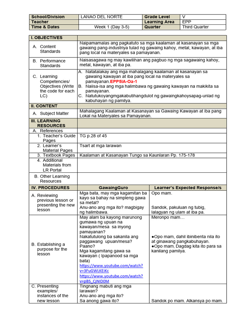 3 EPP5IA Oa-1 (1.1) Day3-Edited | PDF