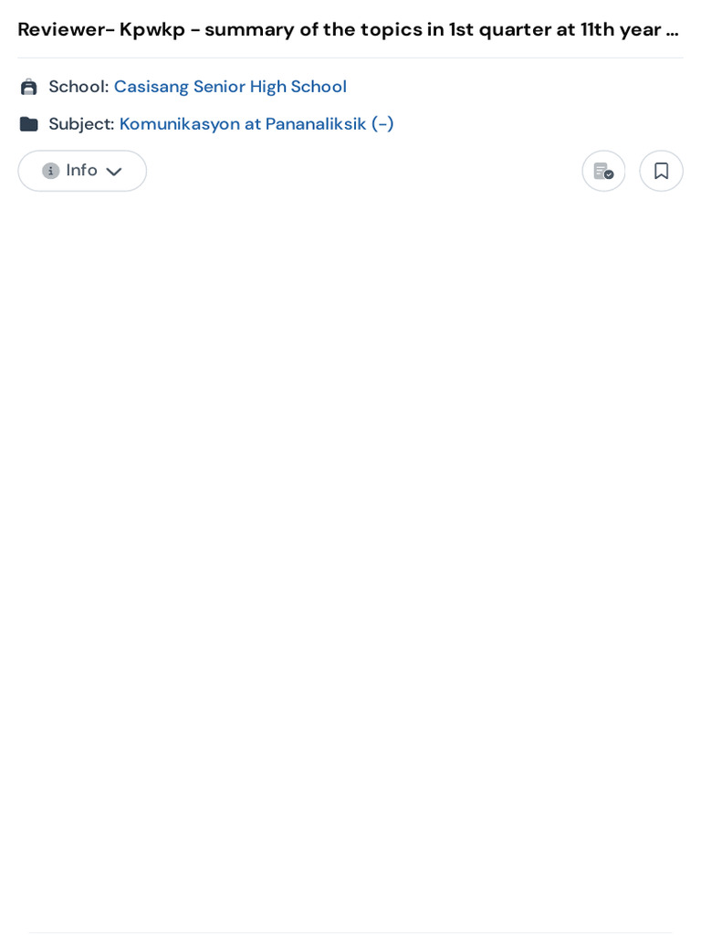 Reviewer KPWKP Summary of The Topics in 1st Quarter at 11th Year in ...