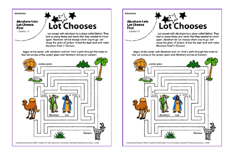 Abraham and Lot Activity | PDF