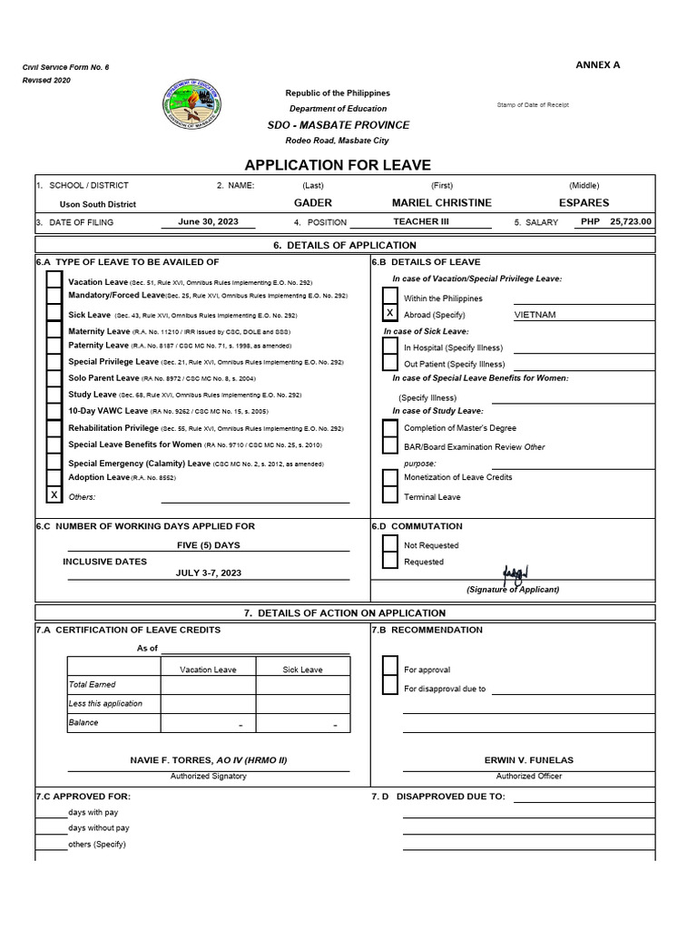 Leave Application Guide for Teachers | PDF | Parental Leave ...