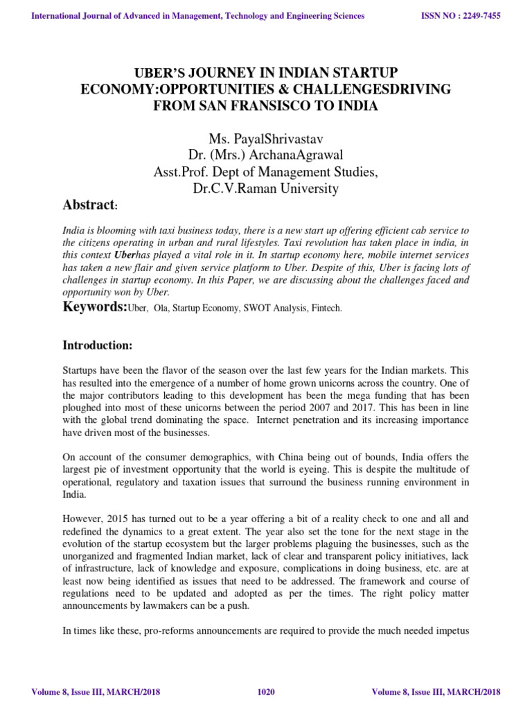 Uber | PDF | Startup Company | Small Business & Entrepreneurs