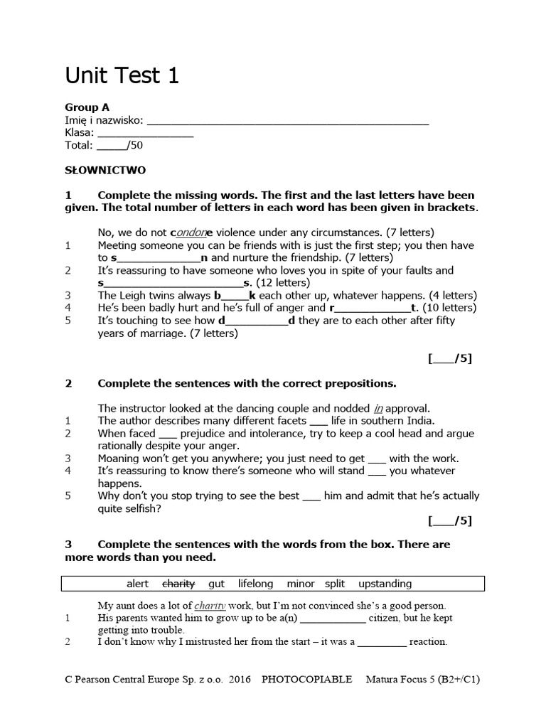 Unit Test 1 Group A | PDF