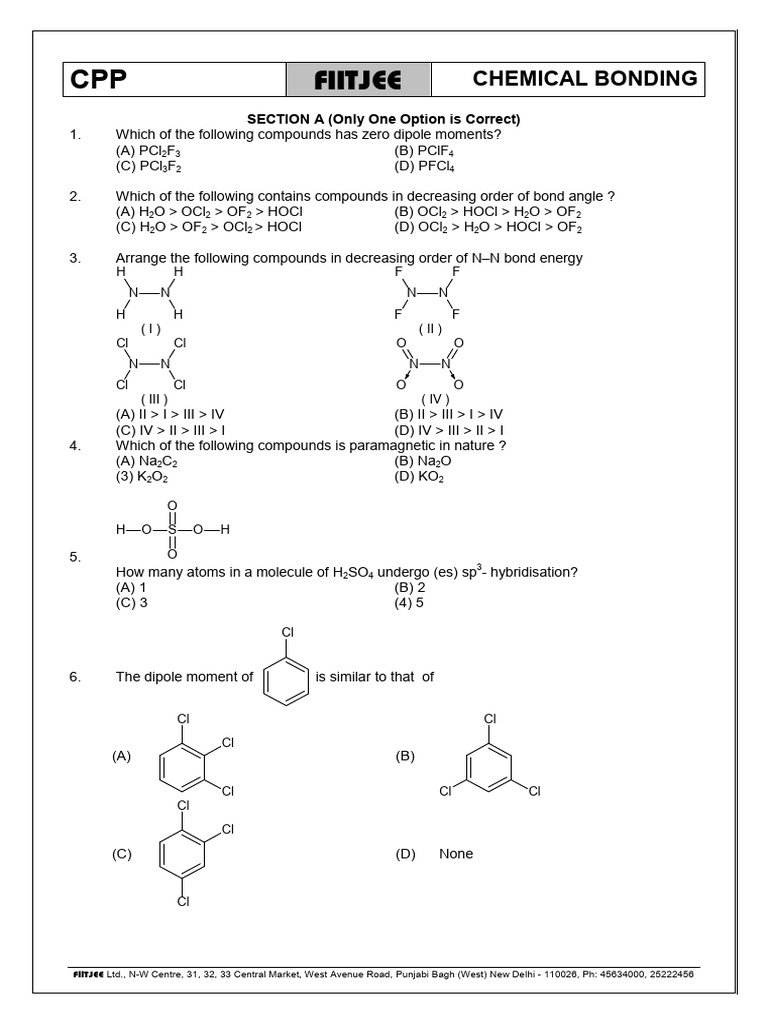 Chemical Bonding | PDF | Chemical Compounds | Chemical Polarity