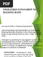 Panahon NG Luma at Bagong Bato | PDF