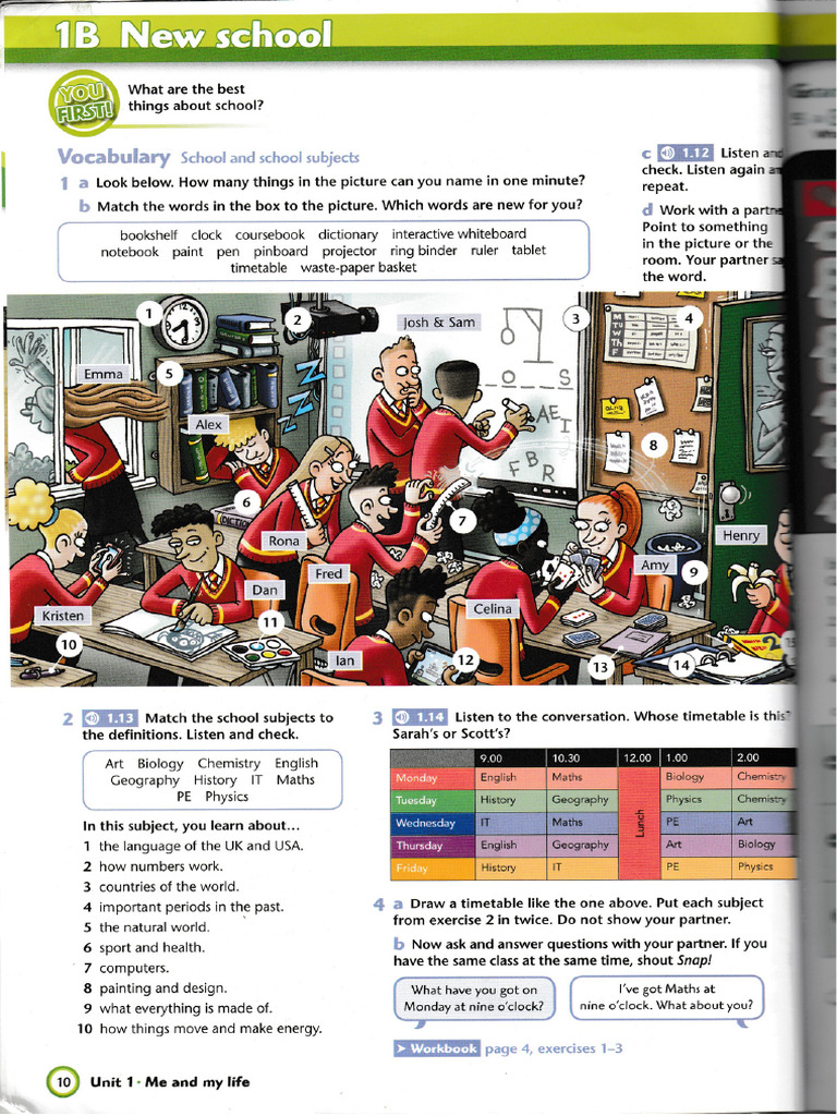 Project Explore 2, Chapter 1B - New School | PDF