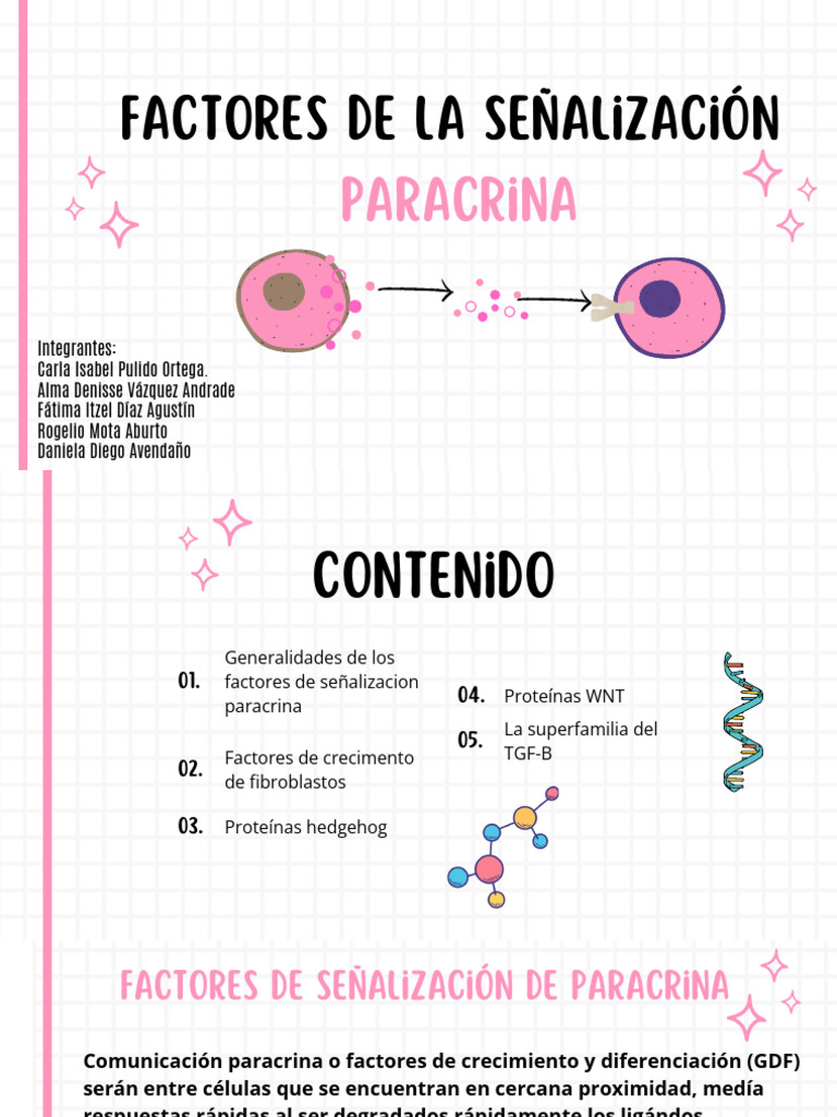 Factores de Señalización Paracrina | PDF