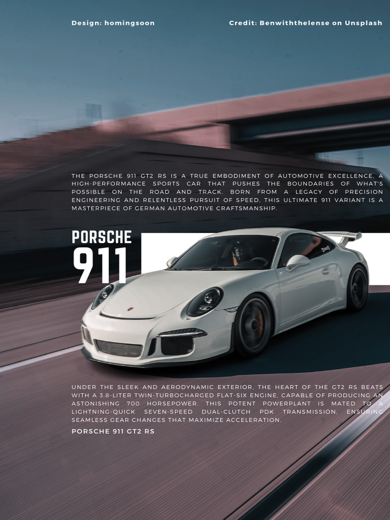 Porsche GT2 RS Graphic Design | PDF | Technology & Engineering