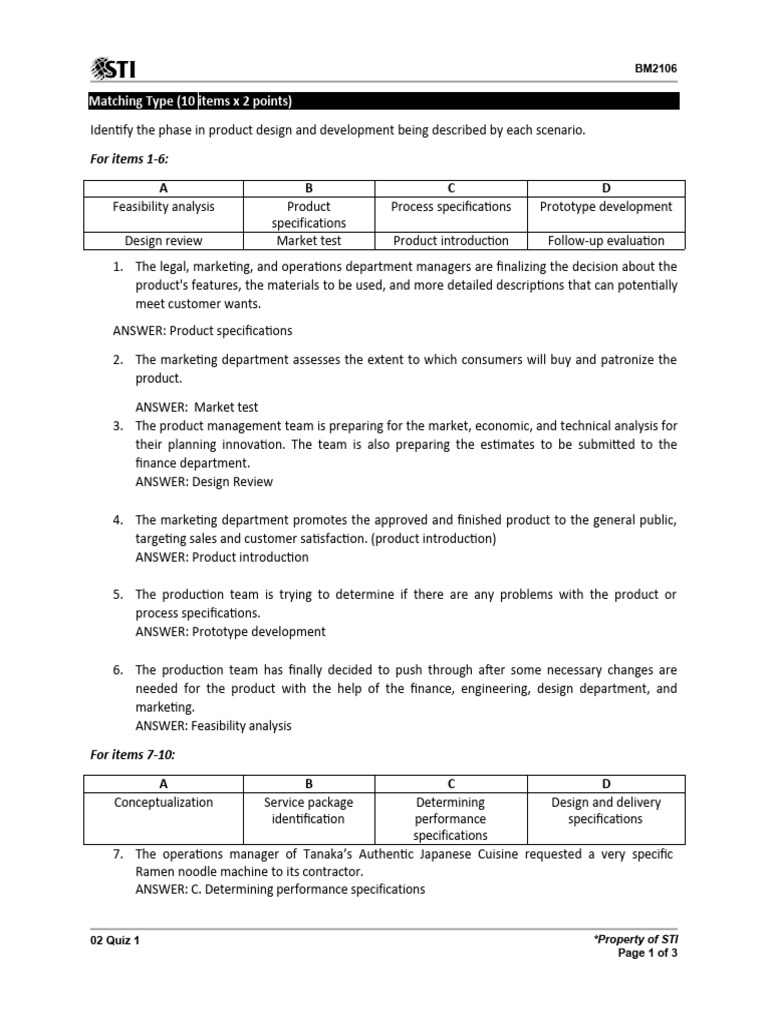 02_Quiz_1(SOP) | PDF
