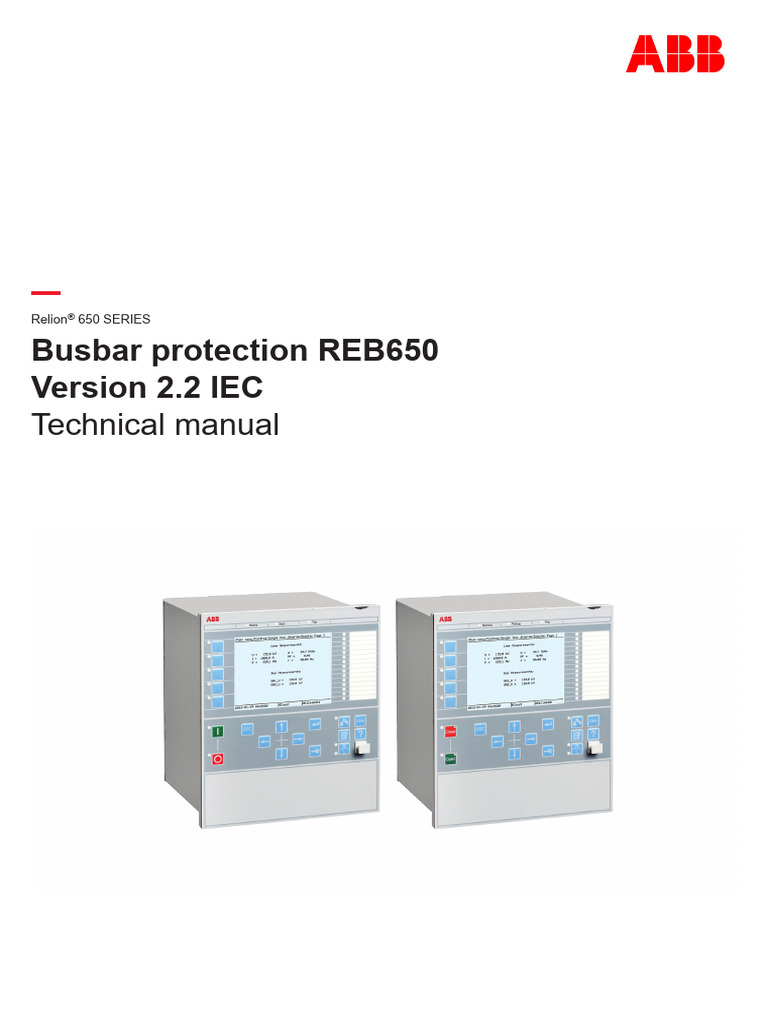 Technical Manual, Busbar Protection REB650 Version 2.2 | PDF ...