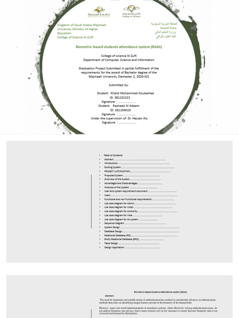 Biometric-Based Students Attendance System | PDF | Biometrics | Databases