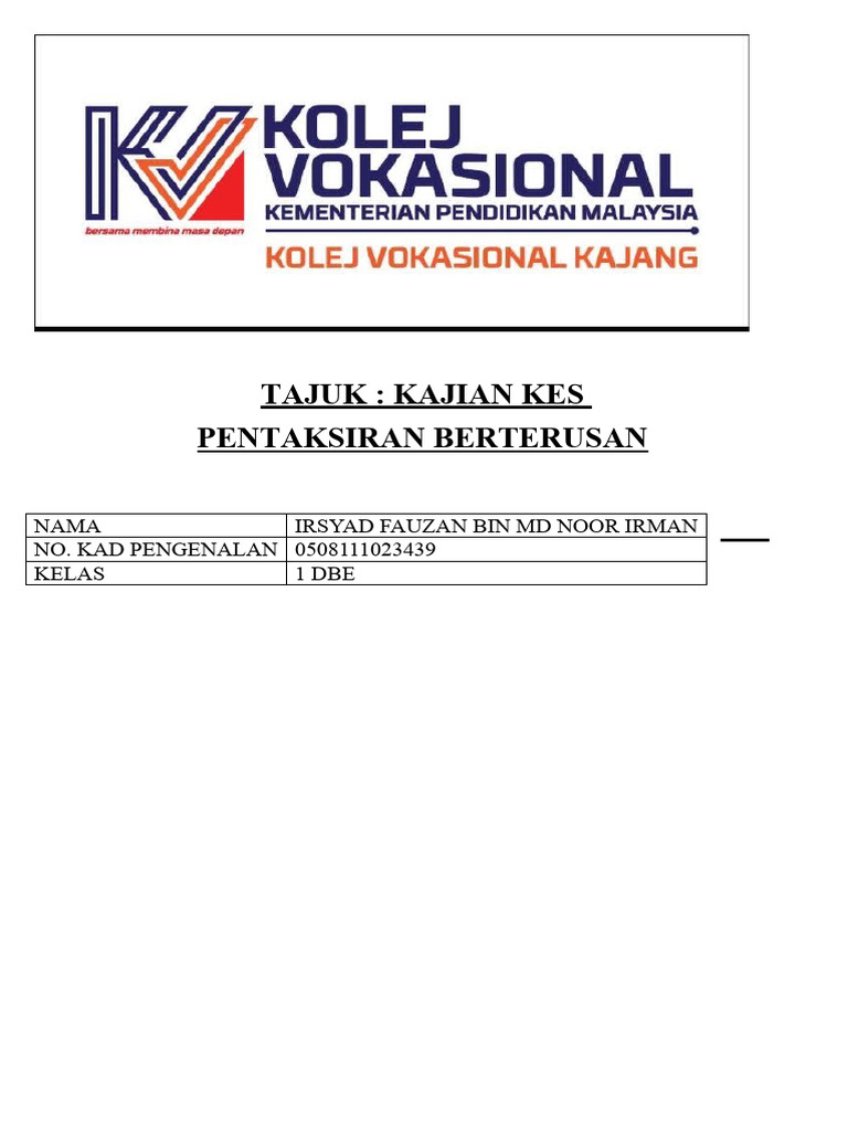 TAJUK | PDF | Karier & Perkembangan | Bisnis