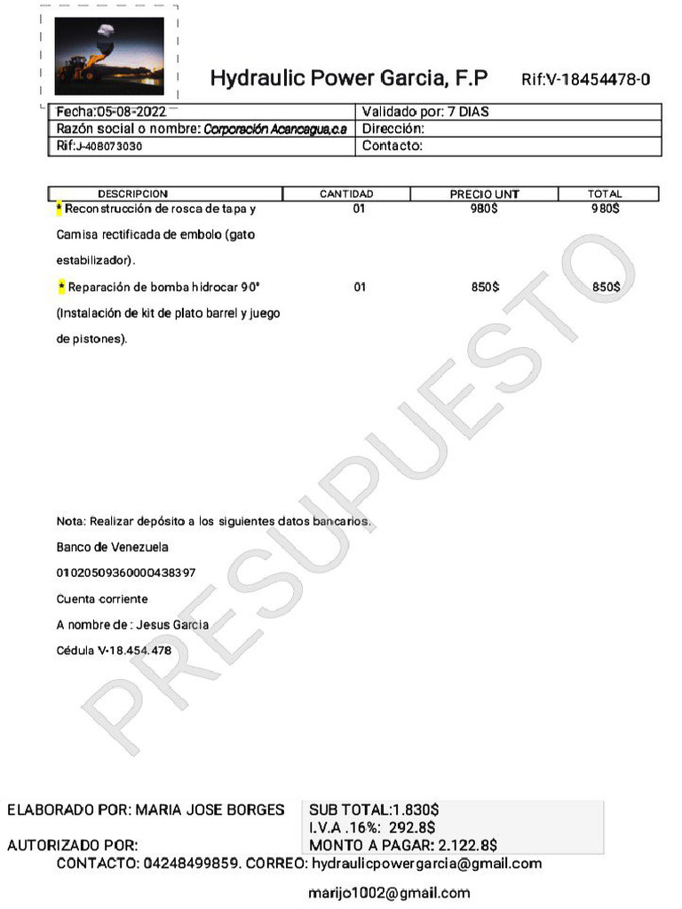 PresupuestoCorporacionA05 08 | PDF