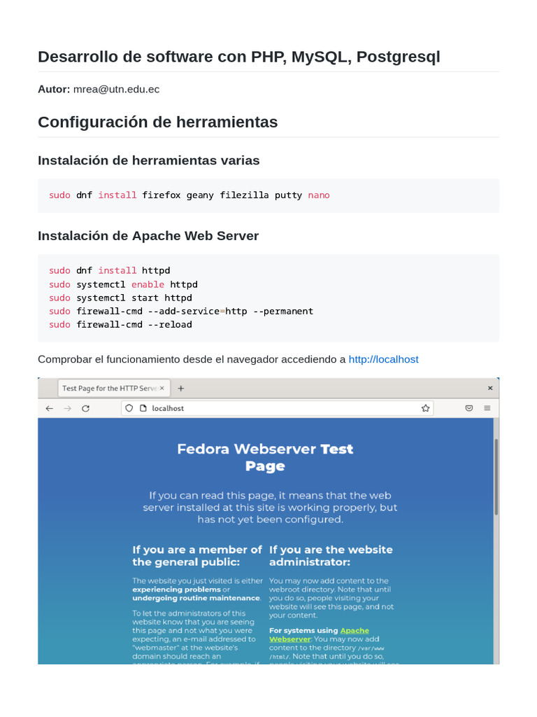 01 Instalacion Herramientas Mipymes | Descargar gratis PDF | Mi sql | Php
