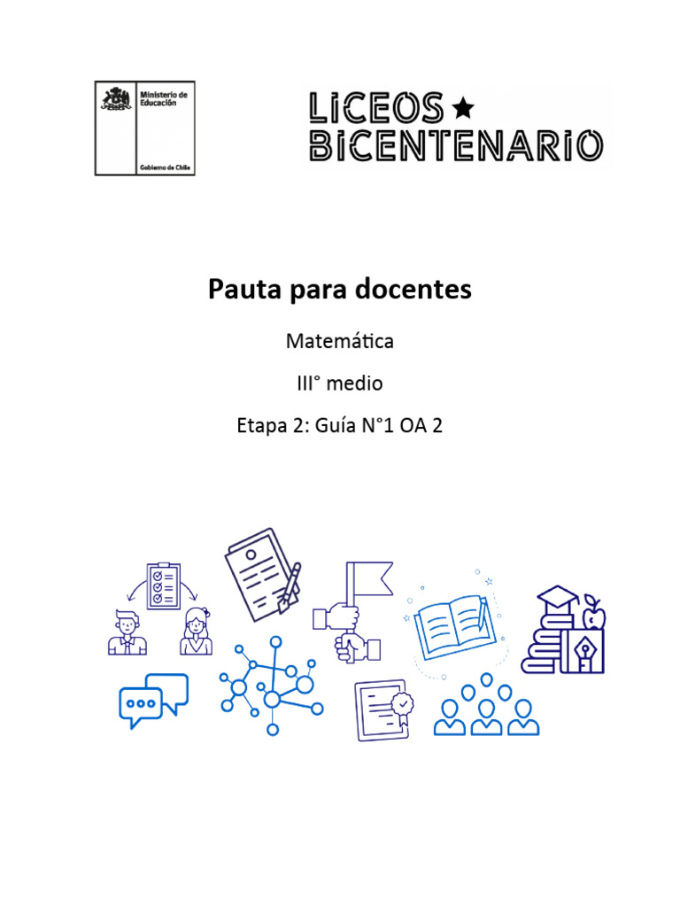 MAT - E2 - Guía01 3M OA2 Docente | PDF | Métodos y materiales de enseñanza