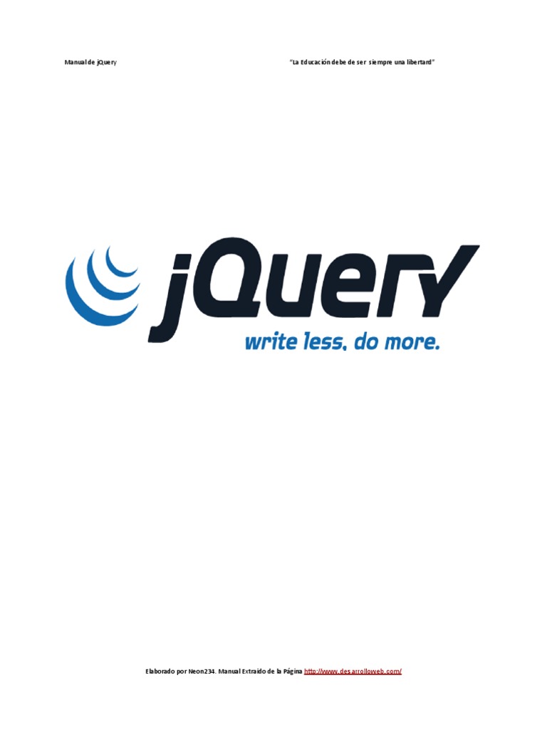 Manual de Jquery Español | PDF | Script Java | Marco de software