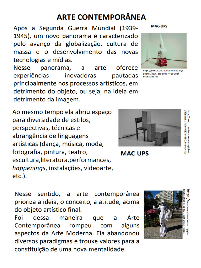 Arte Contemporânea 9 Ano | PDF