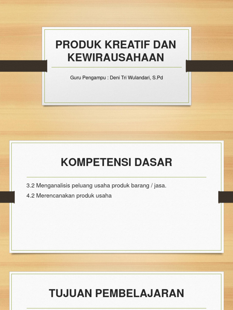 Materi Kwu Bab 2. Analisis Peluang Usaha | PDF