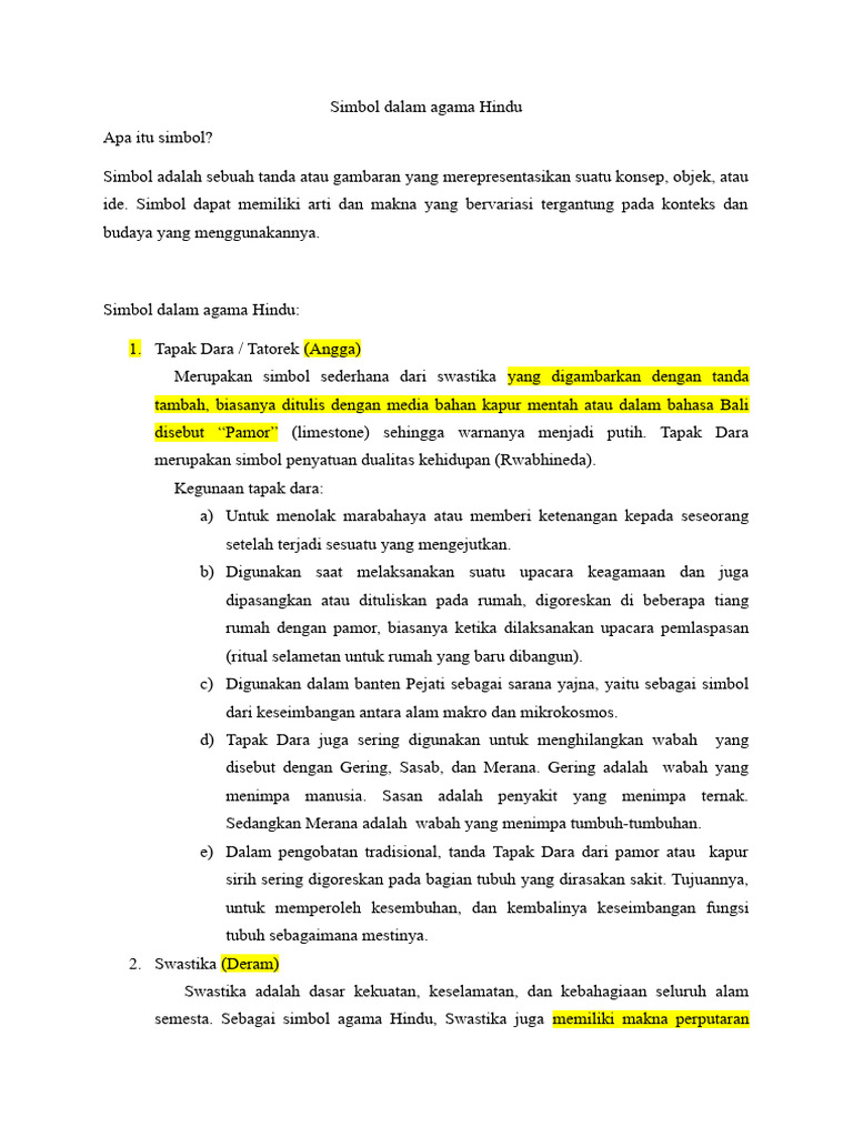 simbol dalam agama hindu | PDF
