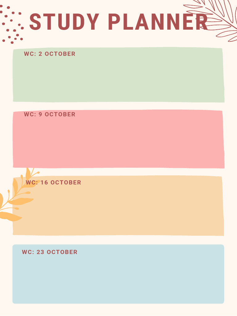 Study Planner | PDF