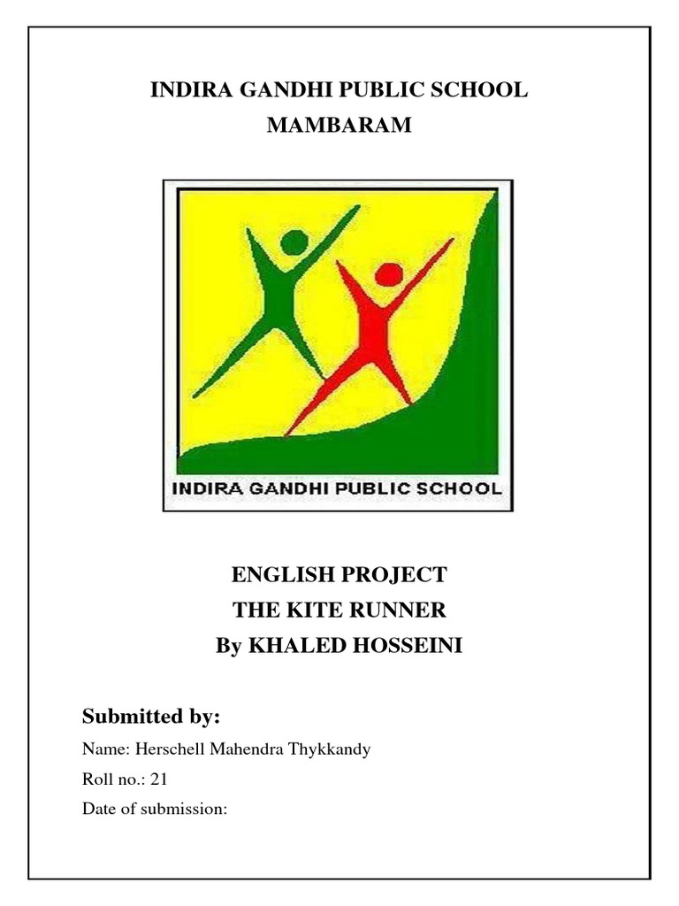 English Project(The Kite Runner) | PDF