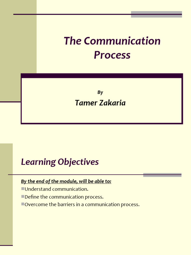 The Communication Process | PDF | Communication | Nonverbal Communication