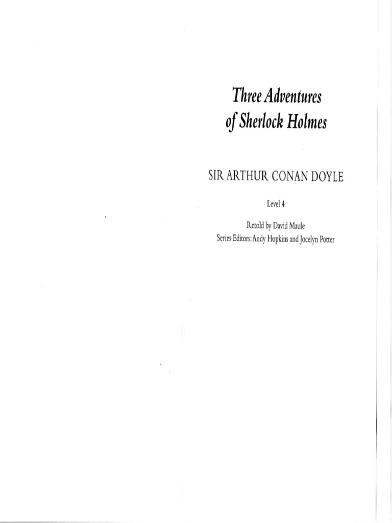Three Adventures of Sherlock Holmes | PDF