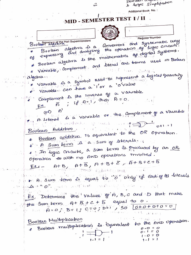 Boolean Algebra And Simplification Using Laws Pdf