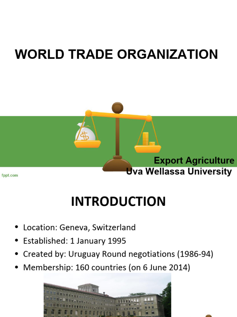 Wto Organisations | PDF | World Trade Organization | Uruguay Round