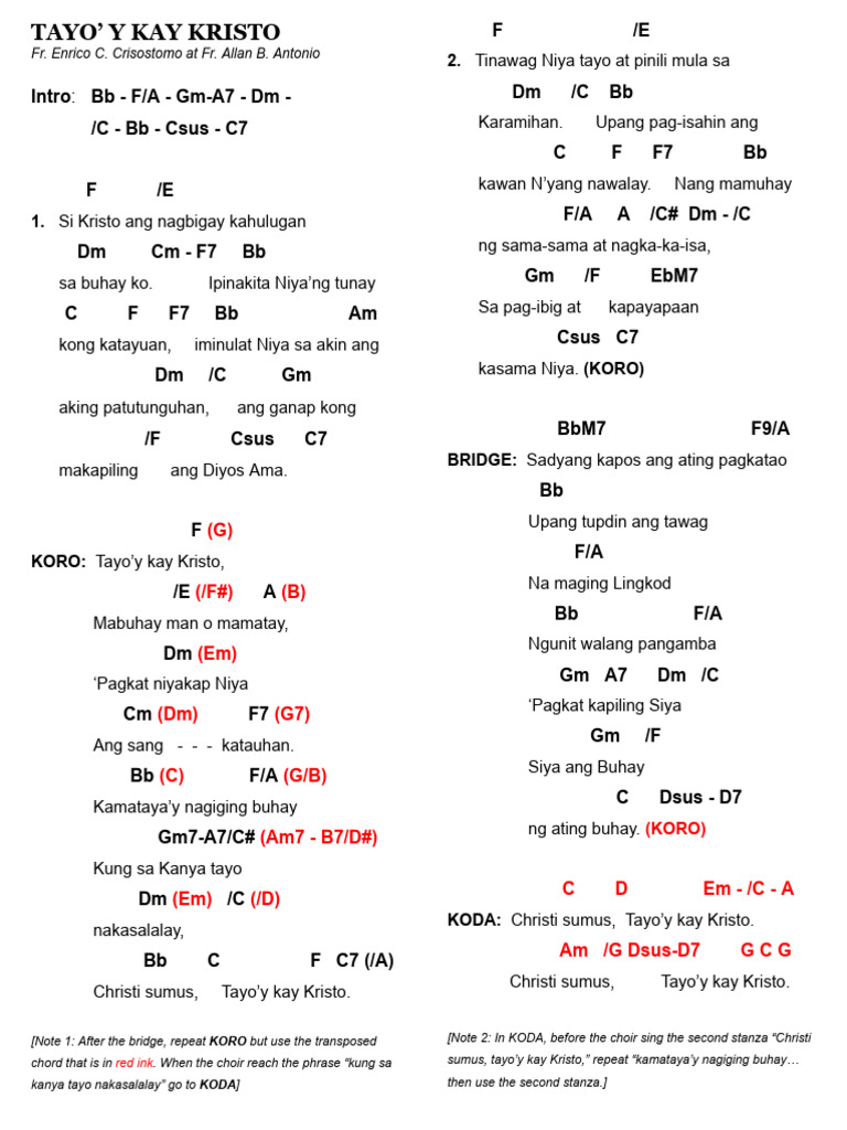 Tayoy Kay Kristo | PDF