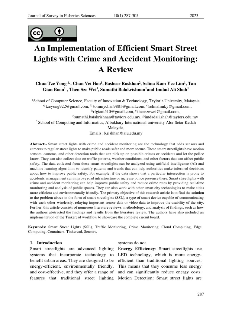 Smart Street Lights for Crime Monitoring | PDF | Lighting | Street Light