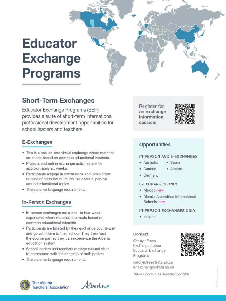 Educator Exhange Programs Information Session Flyer | PDF