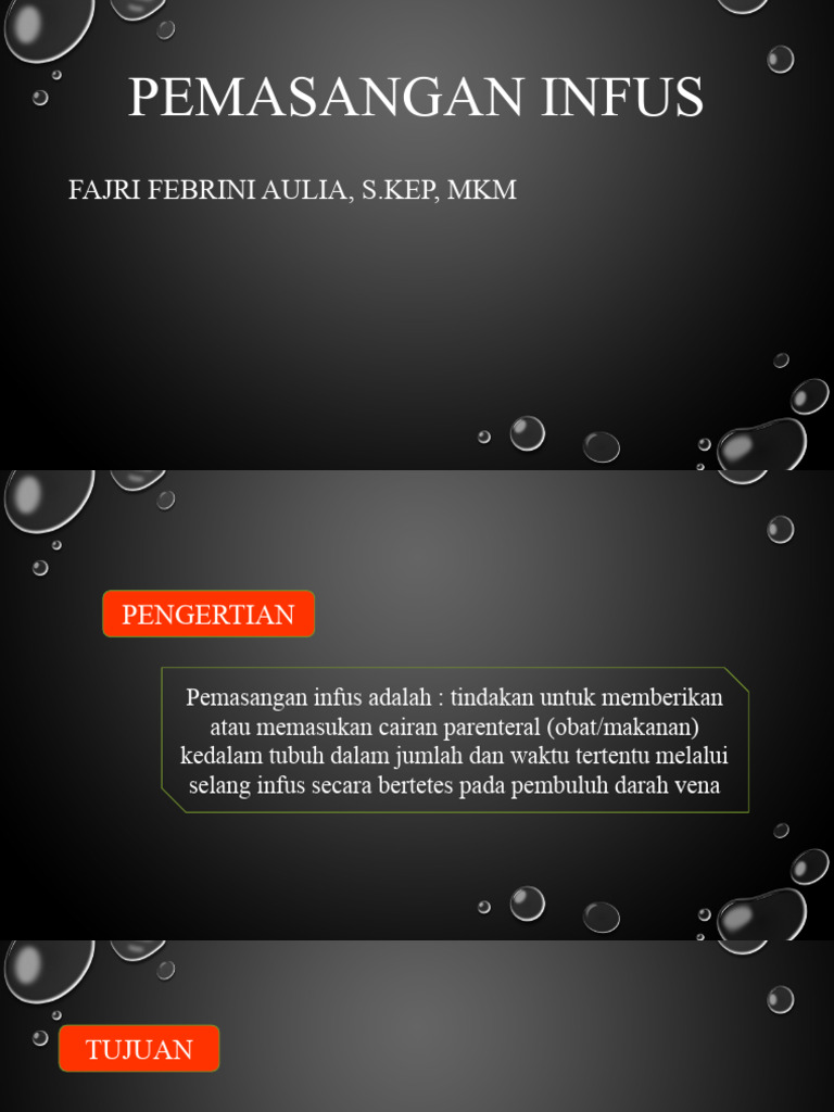 Panduan Pemasangan Infus | PDF