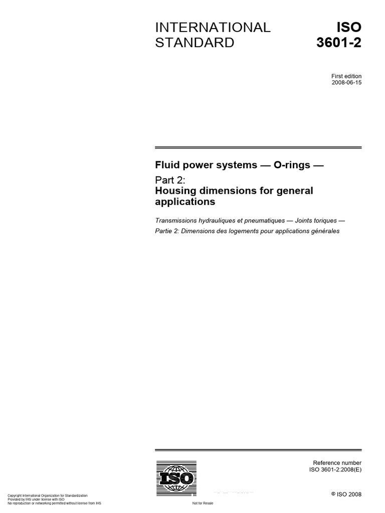 ISO 3601-02 O-RINGS | PDF | Thermal Expansion | International ...