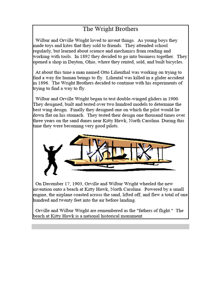 Wright Brothers' First Flight History | PDF | History | Young Adult