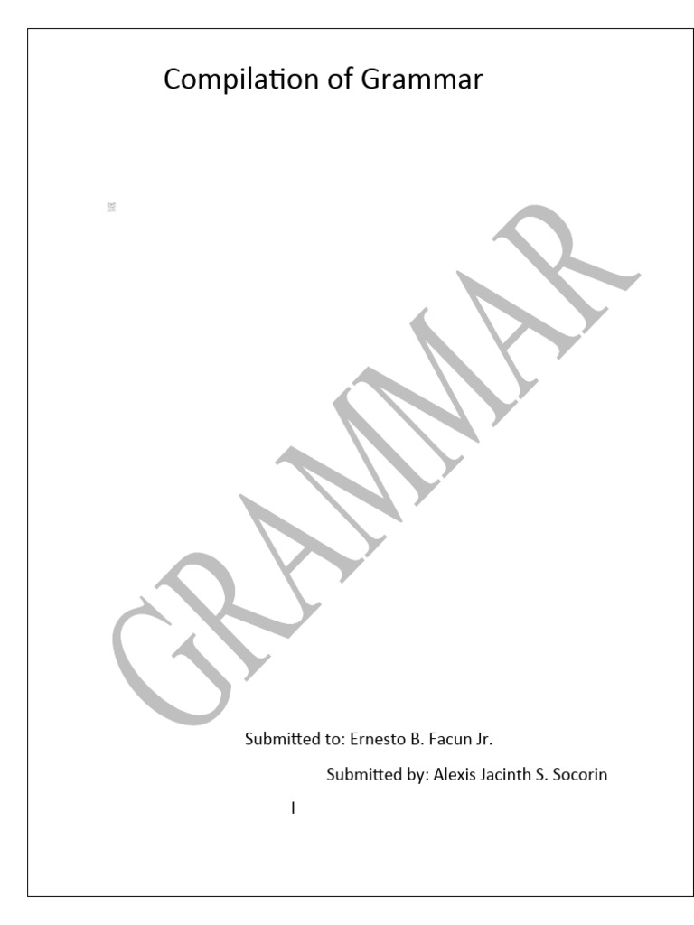 Compilation of Grammar | PDF | Part Of Speech | Adverb
