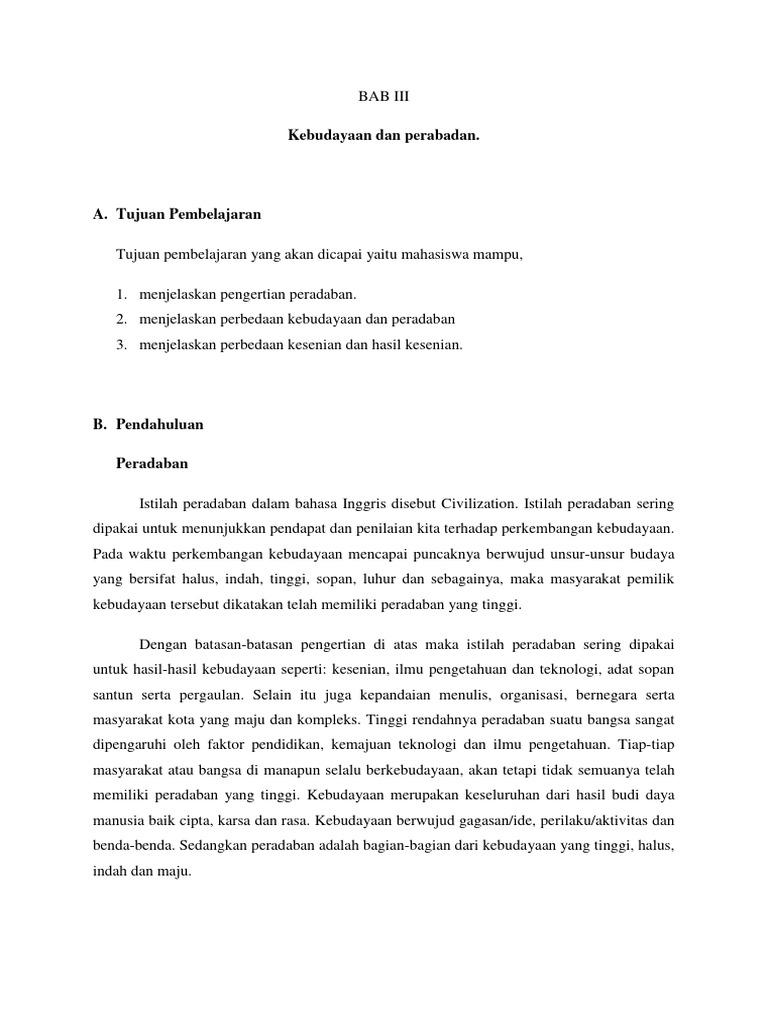 Kebudayaan dan Peradaban: Definisi dan Hubungan | PDF
