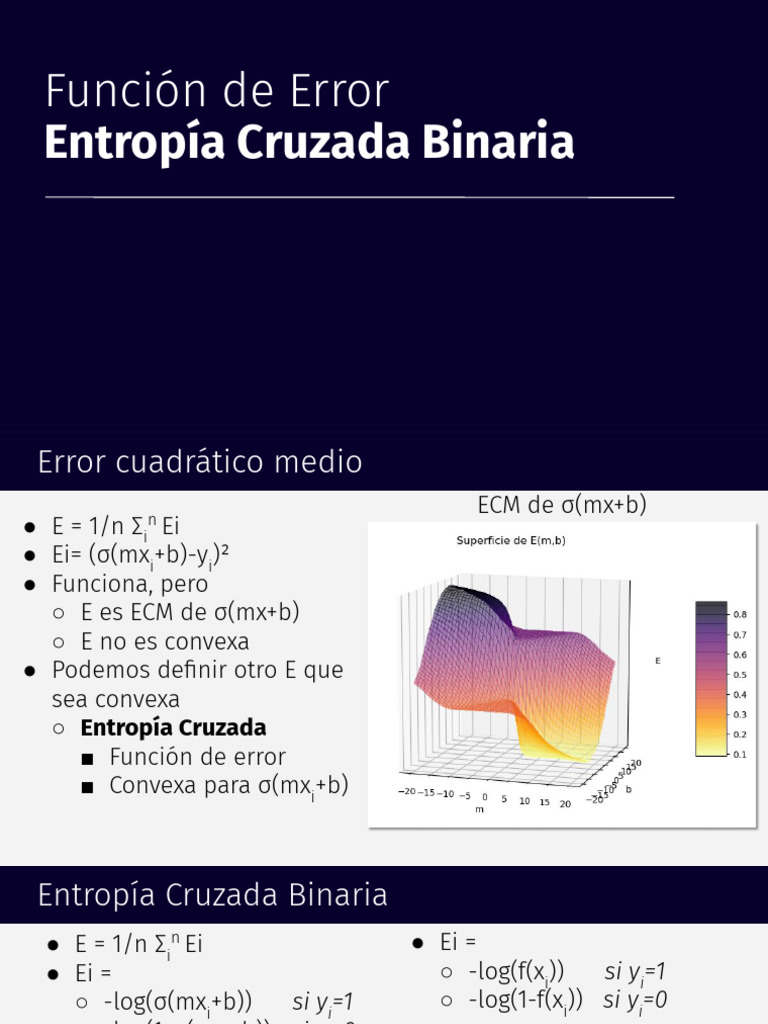 03 Función de Error Entropía Cruzada Binaria | PDF