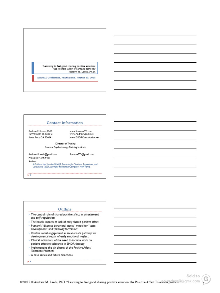 Positive Affect Tolerance Protocol Guide | PDF | Self-Improvement